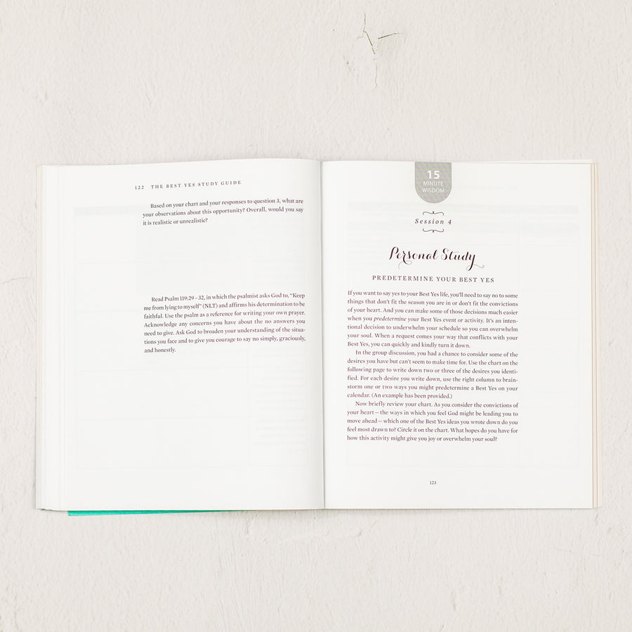 The Best Yes Participant's Guide – P31 Bookstore